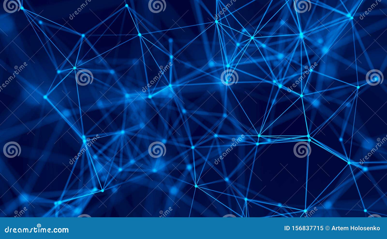 Big Data Visualization. Abstract Background with Connecting Dots and Lines. 3D Rendering. High ...