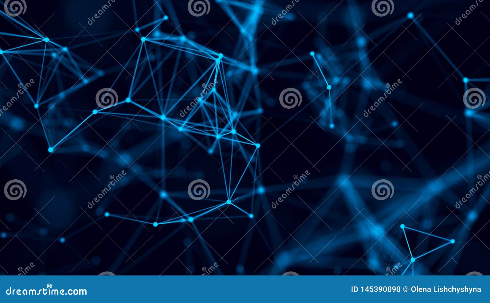 Abstract Background With Connecting Dots And Lines Network Connection Structure 3d Rendering