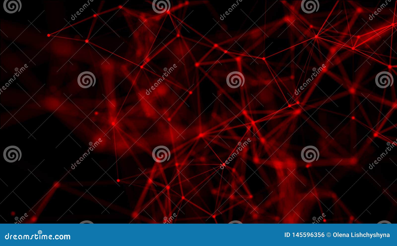Abstract Background with Connecting Dots and Lines. Network Connection Structure. 3D Rendering ...