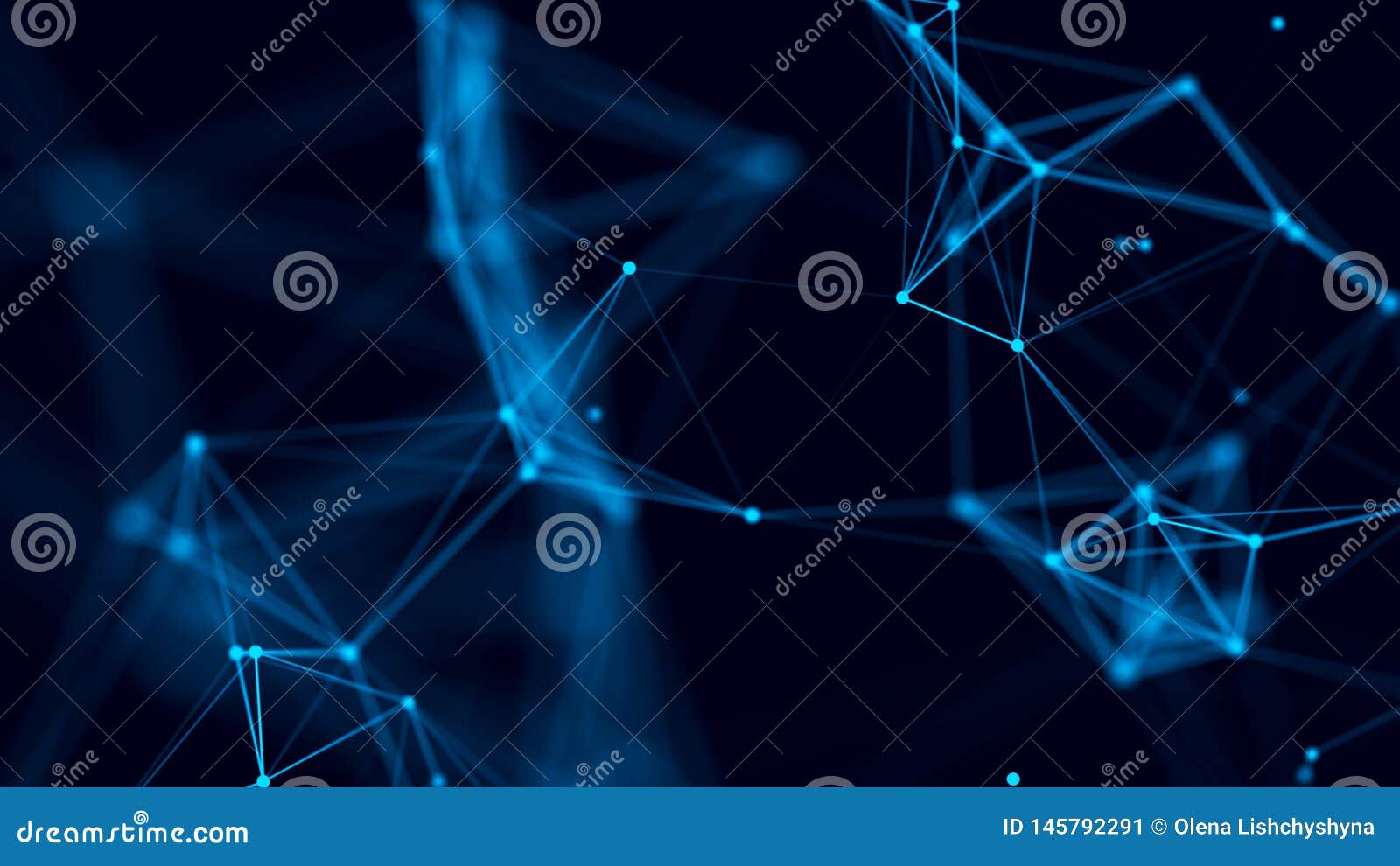 Abstract Background With Connecting Dots And Lines Network Connection