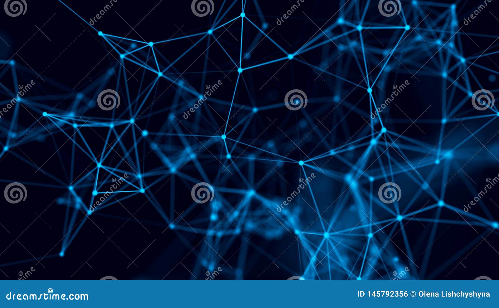Abstract Background with Connecting Dots and Lines. Network Connection ...