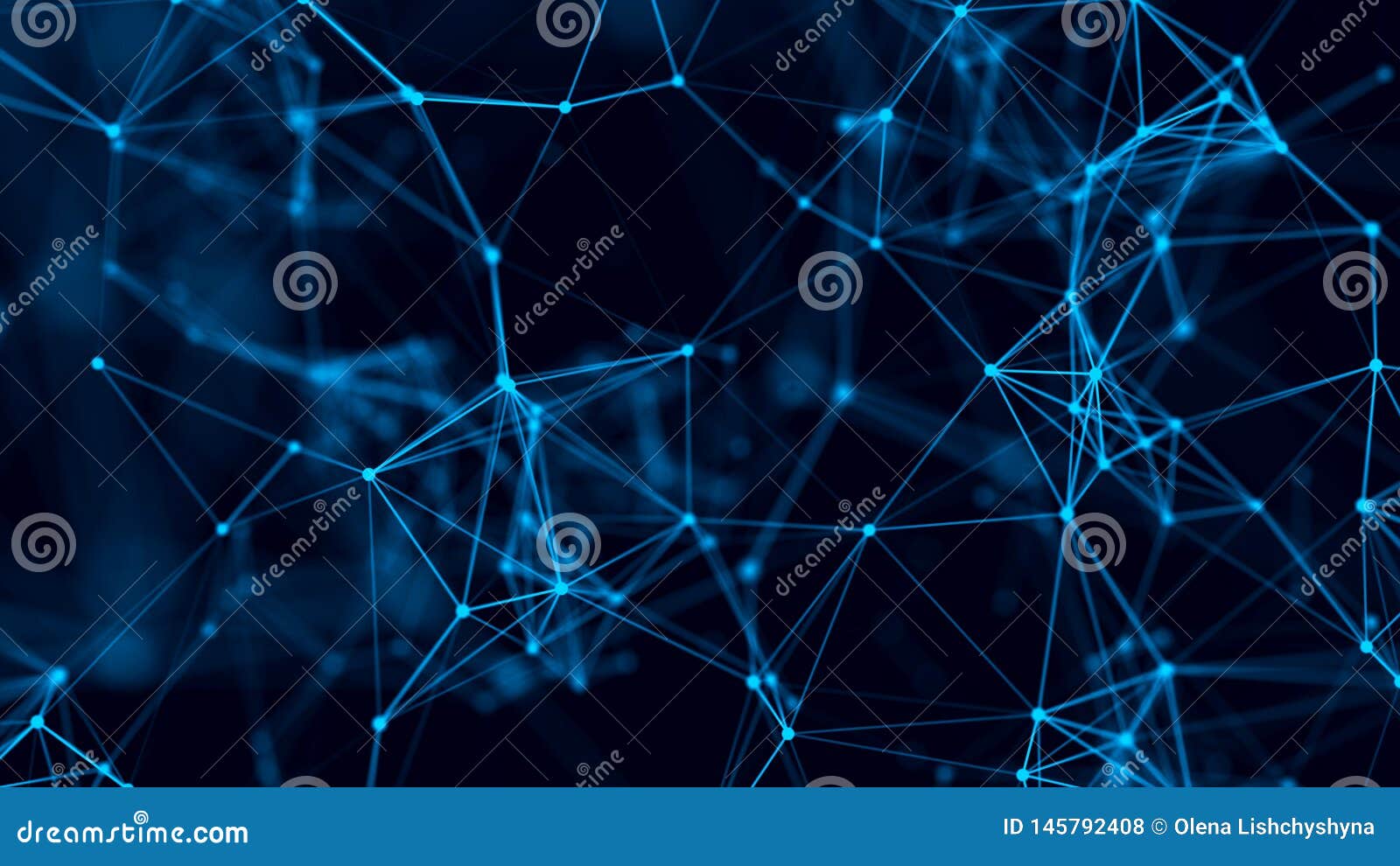 Abstract Background With Connecting Dots And Lines Network Connection Structure 3d Rendering
