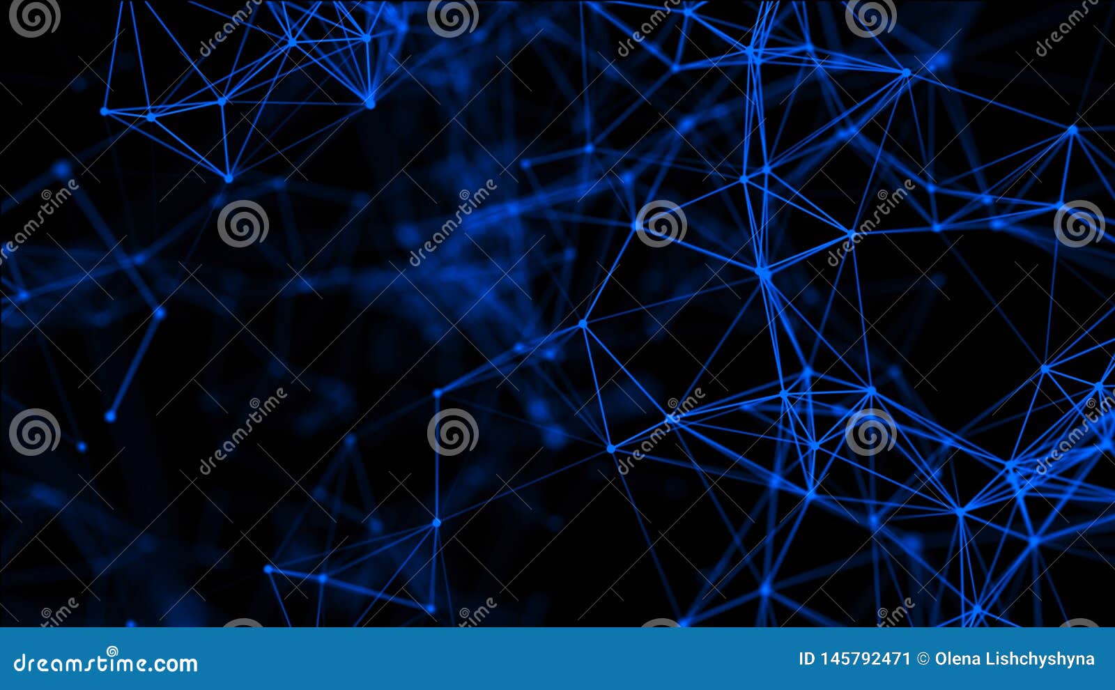 Abstract Background With Connecting Dots And Lines Network Connection