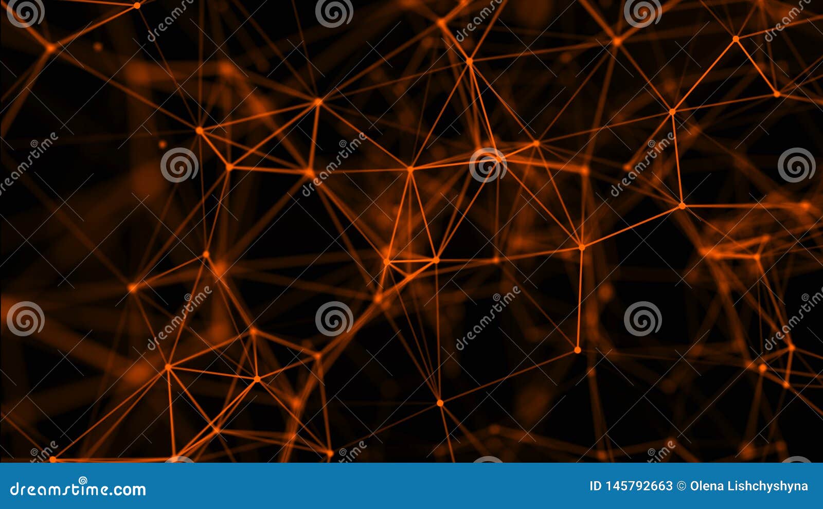 Abstract Background With Connecting Dots And Lines Network Connection Structure 3d Rendering