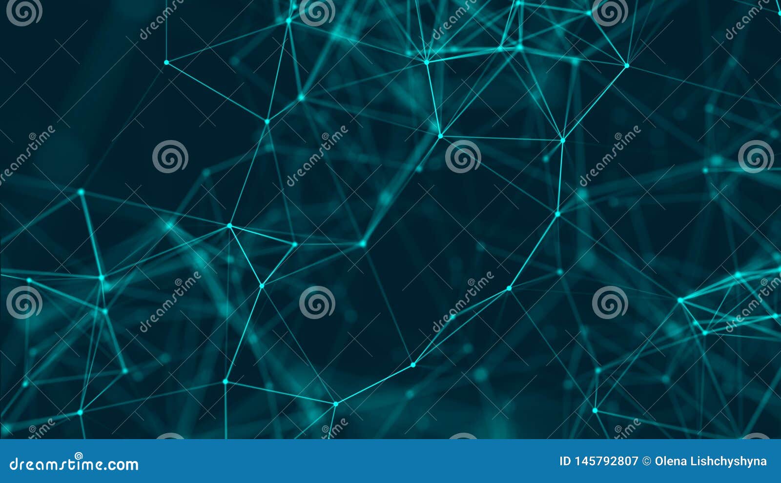 Abstract Background With Connecting Dots And Lines Network Connection Structure 3d Rendering