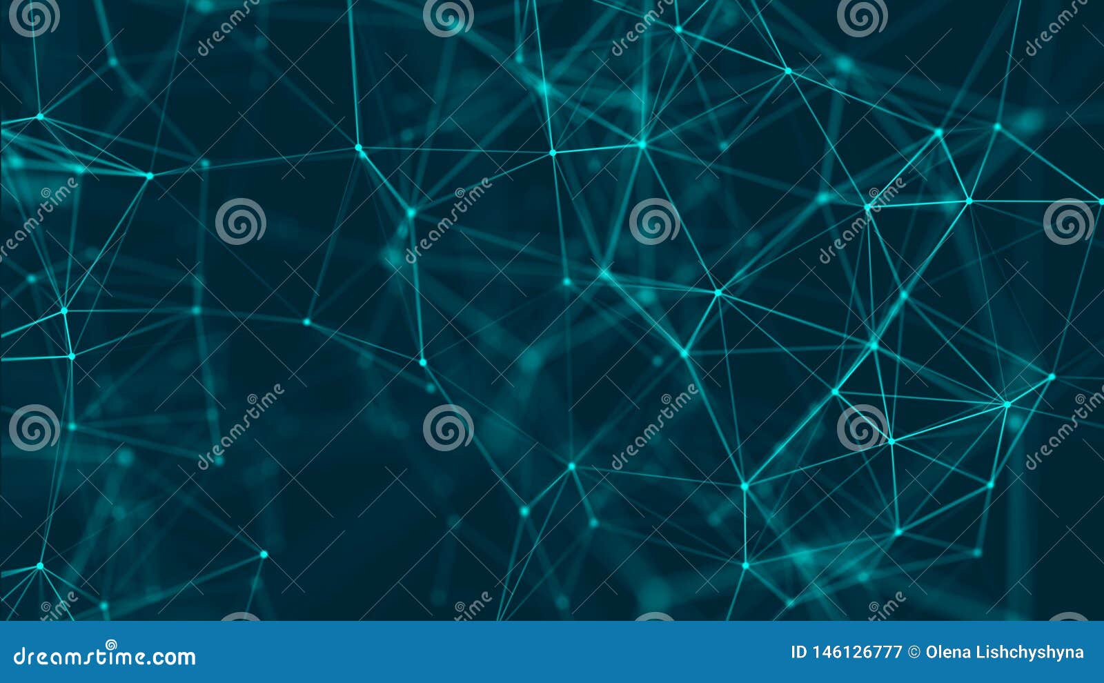 Abstract Background With Connecting Dots And Lines Network Connection Structure 3d Rendering