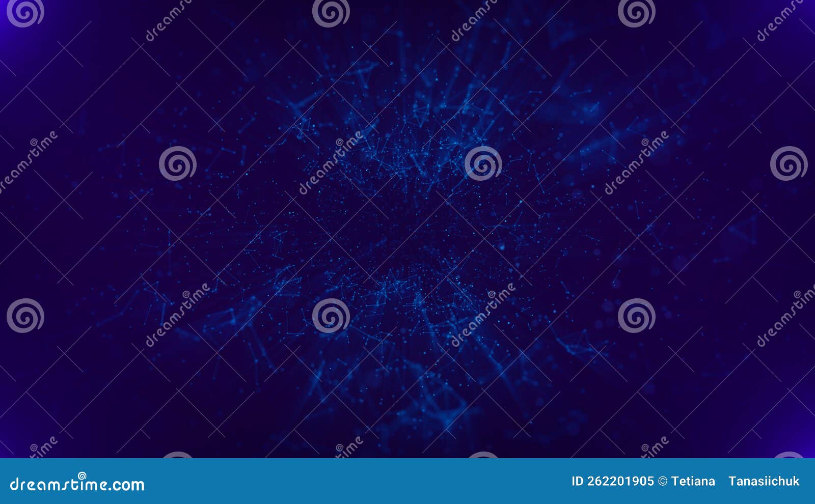 Abstract Background with Connecting Dots and Lines. Network Connection Structure. Plexus Effect ...