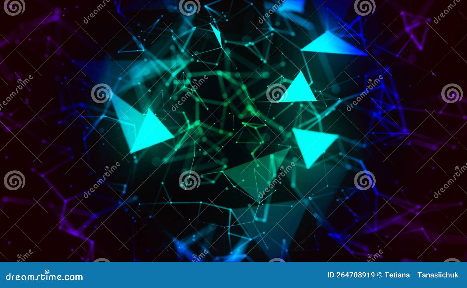Abstract Background With Connecting Dots And Lines Network Connection
