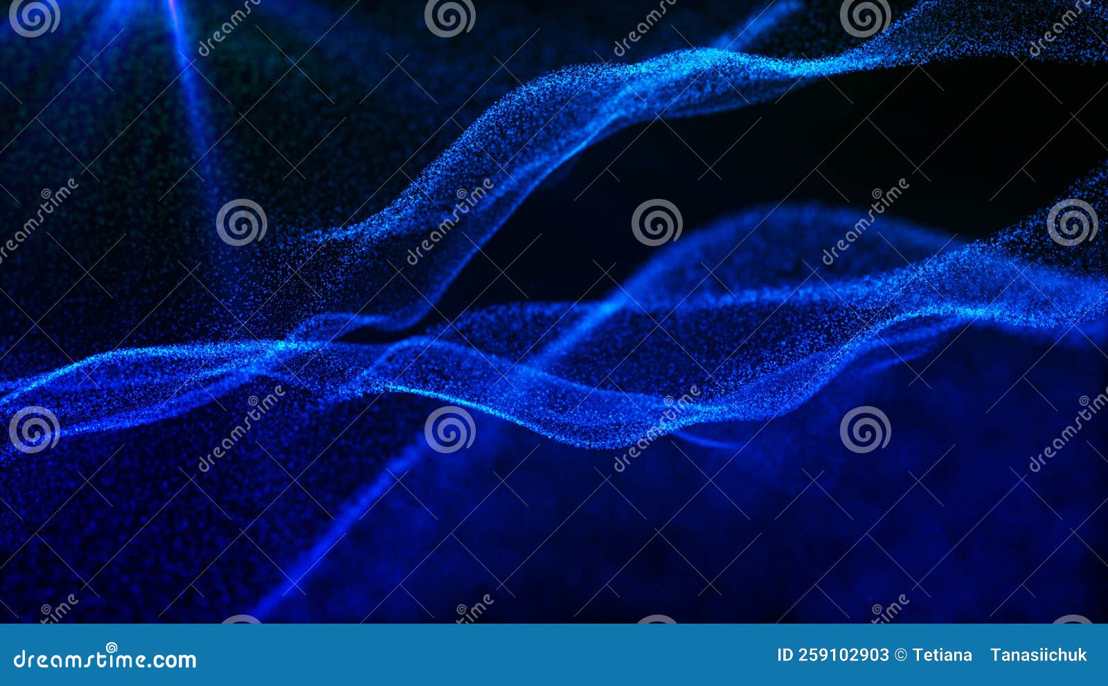 Dynamic Wave Of Glowing Particles Wave Of Glowing Points Digital Technology Background 3d