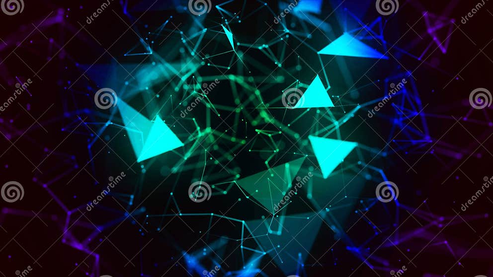Abstract Background With Connecting Dots And Lines Network Connection Structure Plexus Effect