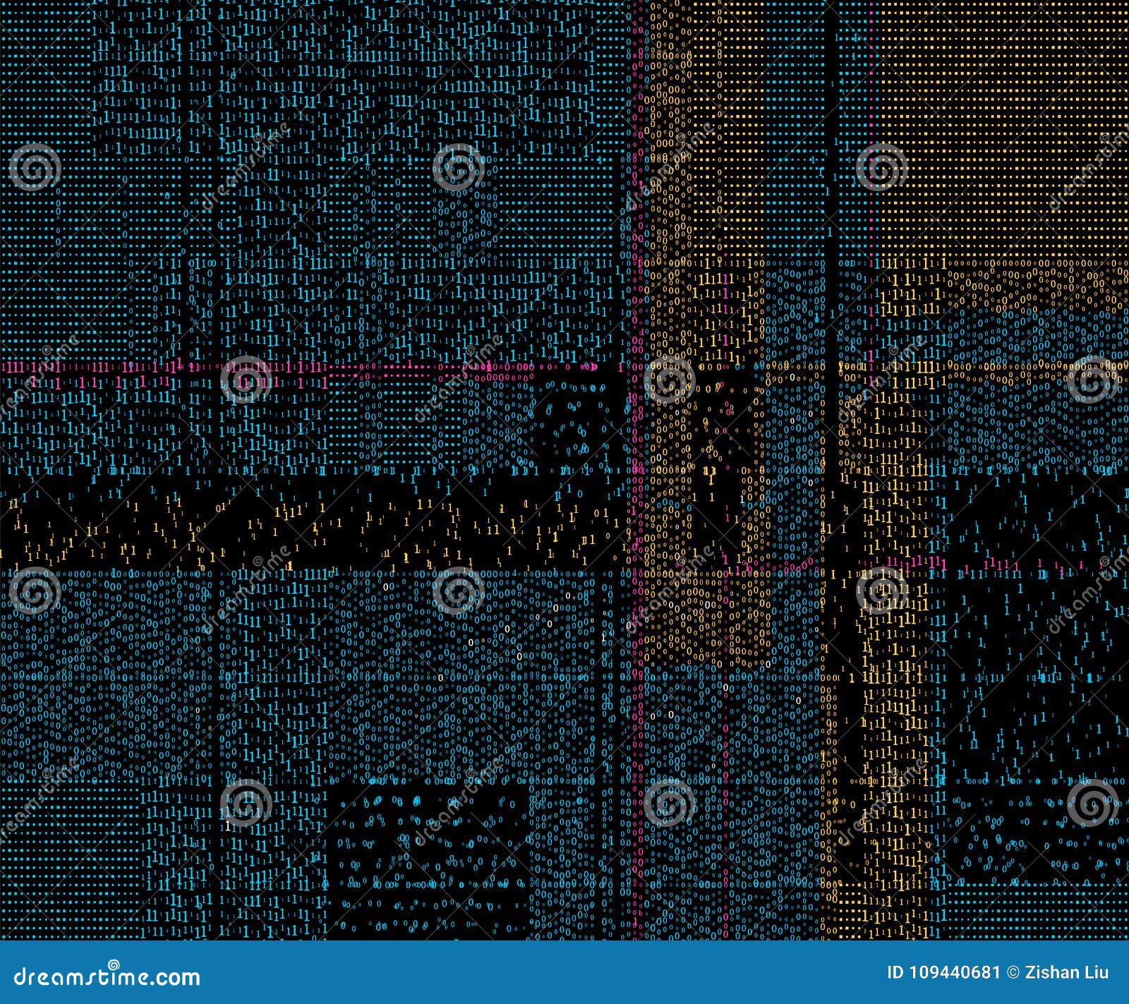 An Abstract Background Consisting Of Binary Numbers Stock Vector Illustration Of Number
