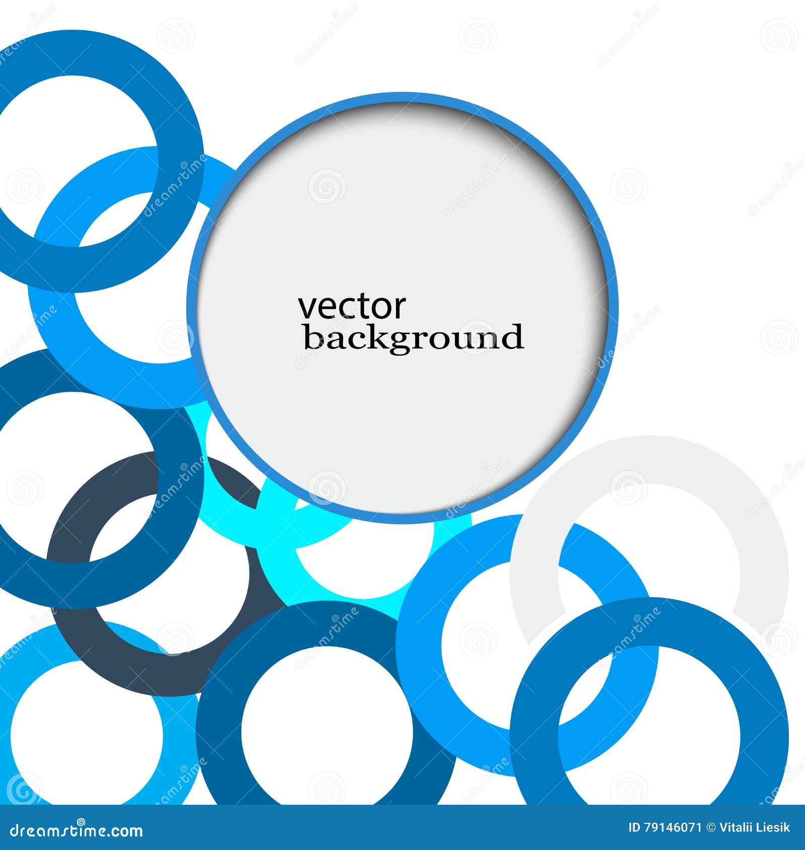 Abstract Background Consisting of Blue Overlapping Circles.the ...