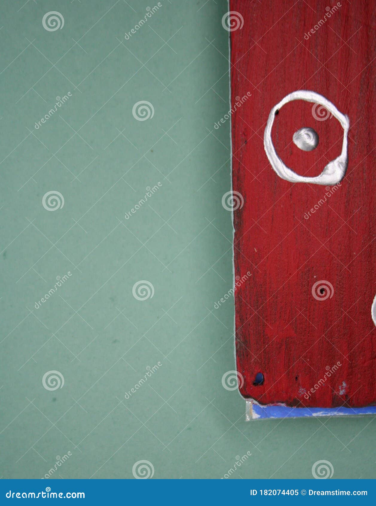 Abstract Background Consisting of a Bright Red Rectangle on a Green ...