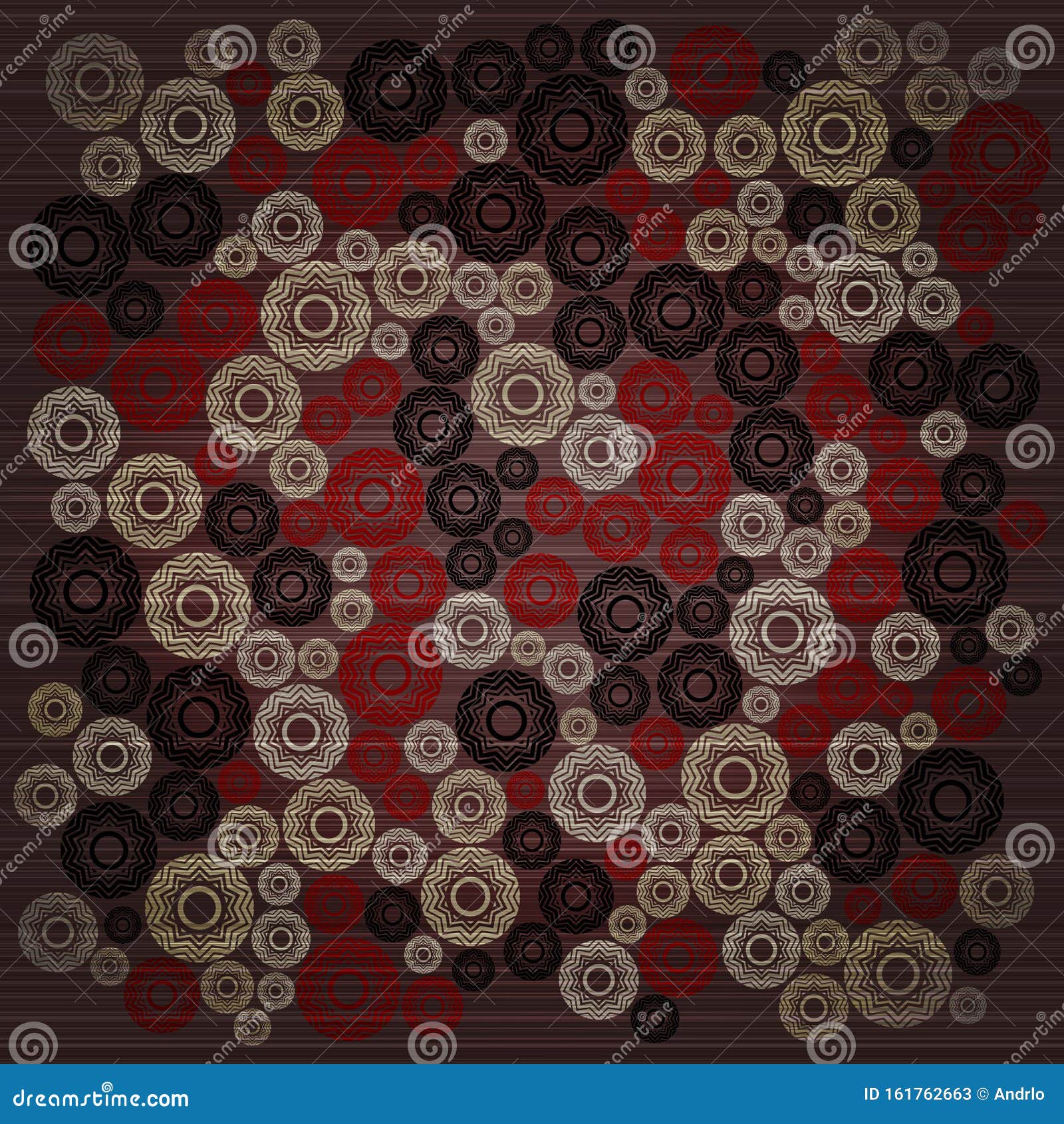 Abstract Background Consisting of Color Geometric Elements of Round ...