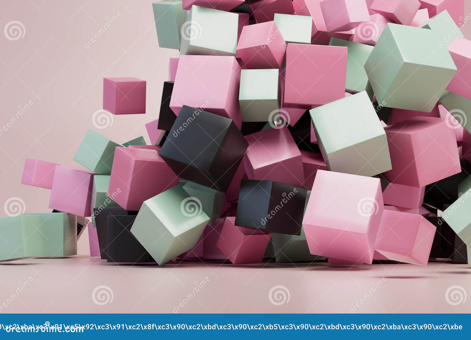 Abstract Background Consisting of Multi-colored Cubes Lying on Top of ...