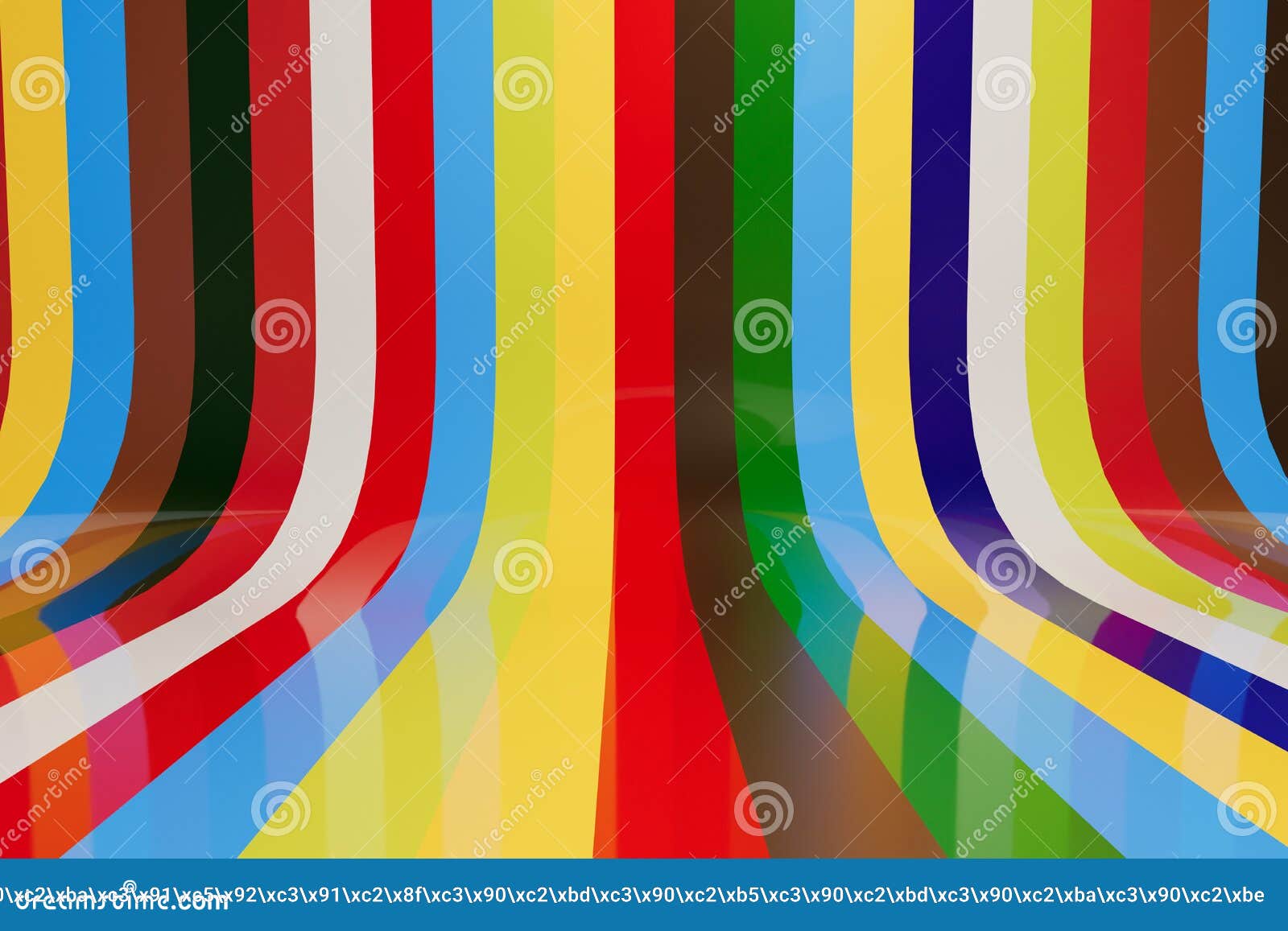 Abstract Background Consisting of Multi-colored Stripes. 3D Render ...