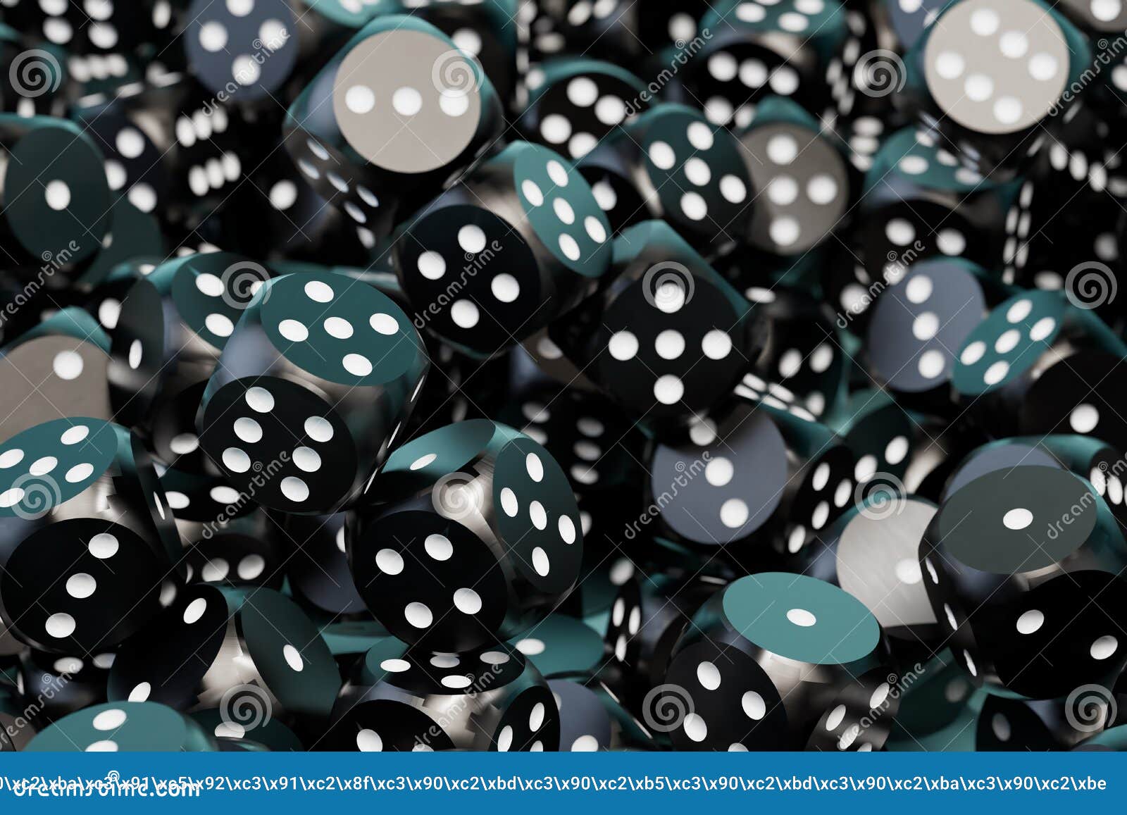 An Abstract Background Consisting of Patterns of Black Dice Cubes with ...