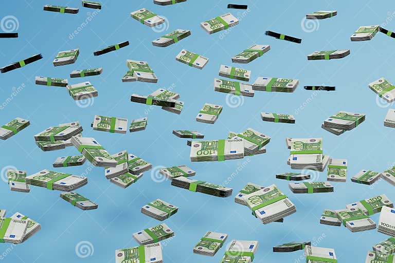 An Abstract Background Consisting of Patterns of Paper Dollars. 3D ...