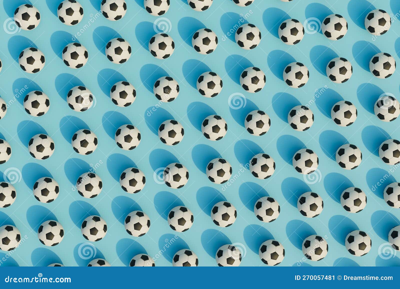 An Abstract Background Consisting of Patterns of Soccer Balls. 3D ...