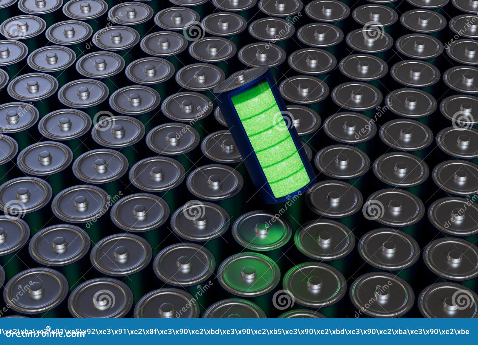 Abstract Background Consisting of Rows of Batteries in Which the ...