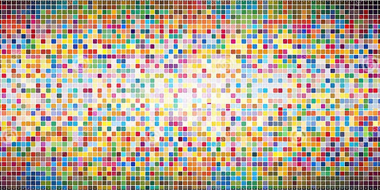 Abstract Background Consisting of Small Dots and Squares Pixels ...