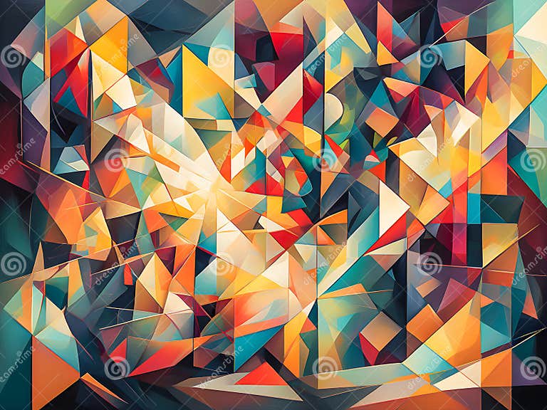 Abstract Background Consisting of Triangles of Different Sizes and ...