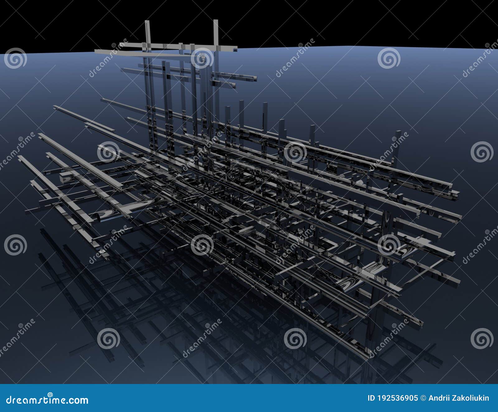 Abstract Background Construction .3d Rendered Illustration Stock ...
