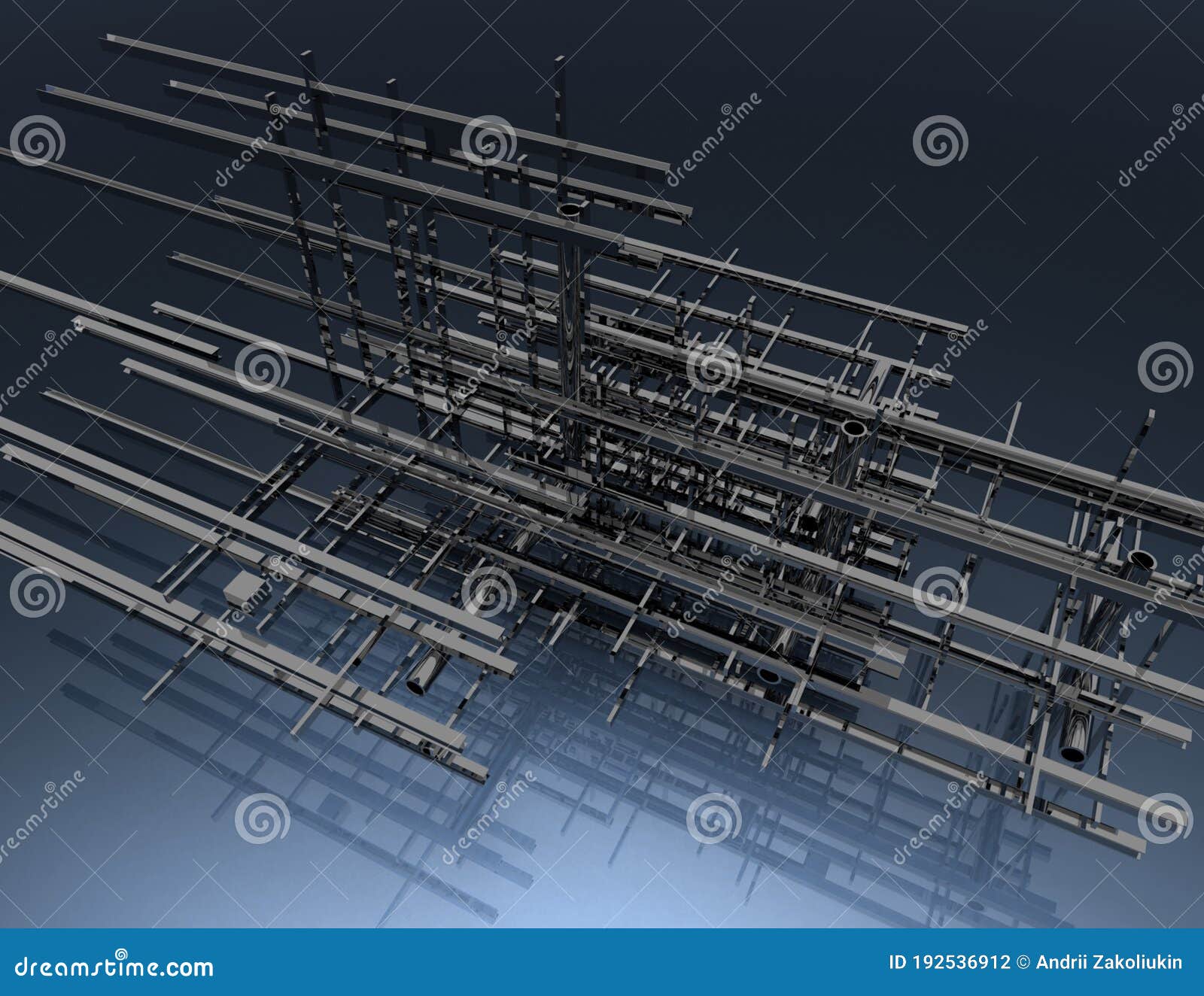 Abstract Background Construction .3d Rendered Illustration Stock ...