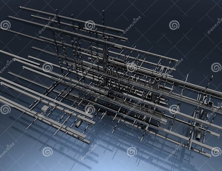 Abstract Background Construction .3d Rendered Illustration Stock ...