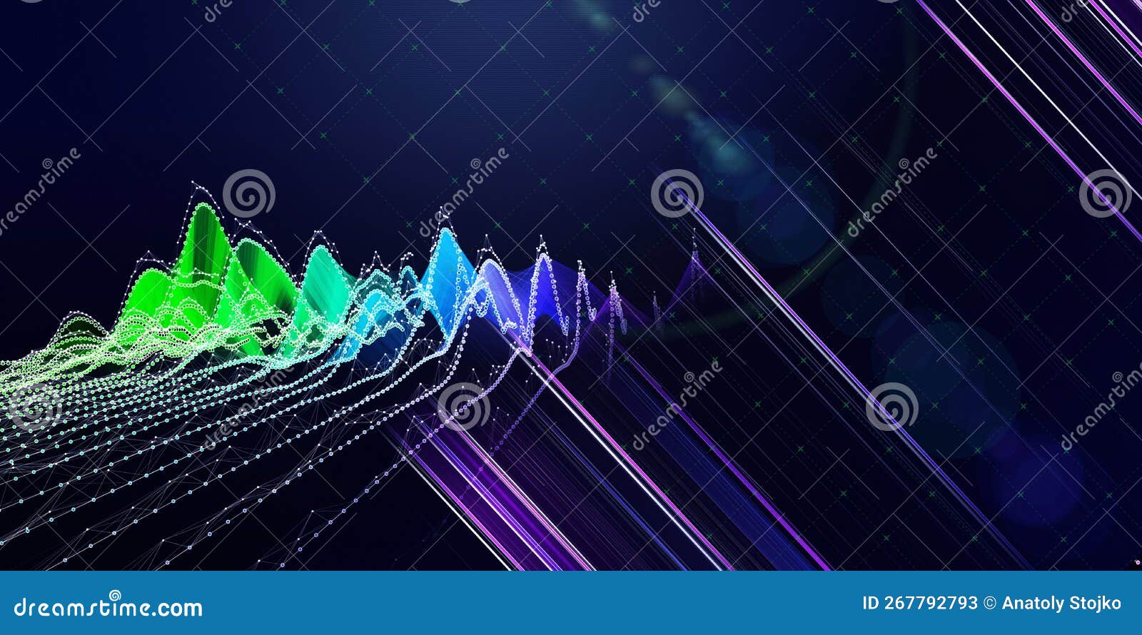 Abstract Background Contain Color Graph from Dotted Guides with Blurred ...