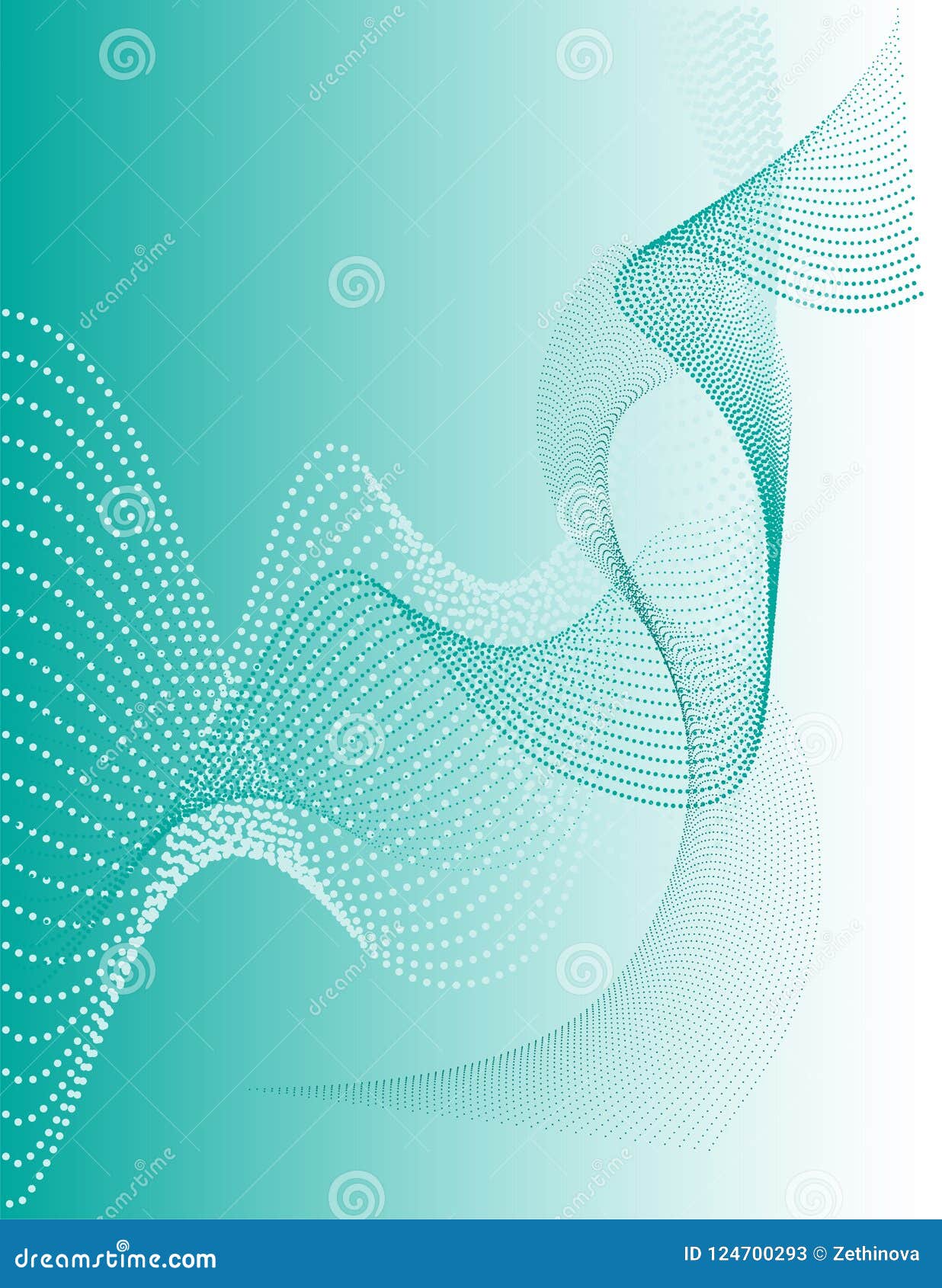 Teal Particle Waves stock illustration. Illustration of dotted - 124700293