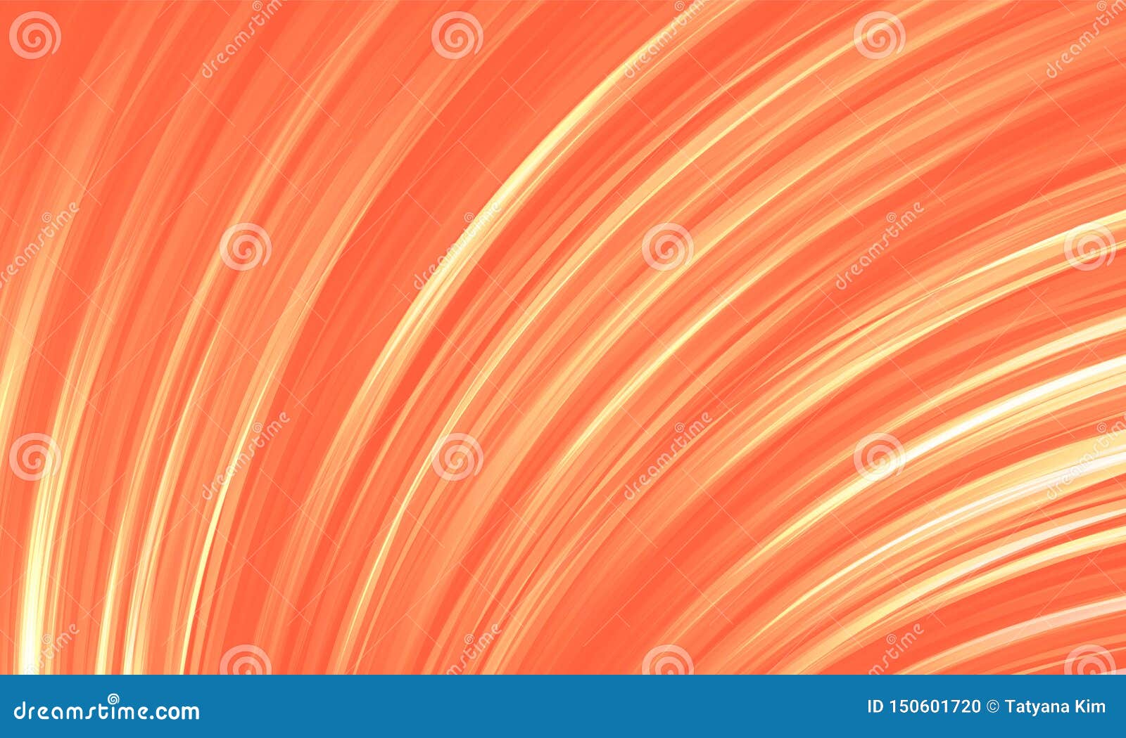 Abstract Background Coral Color. Glowing Lines of the Folds Stock ...