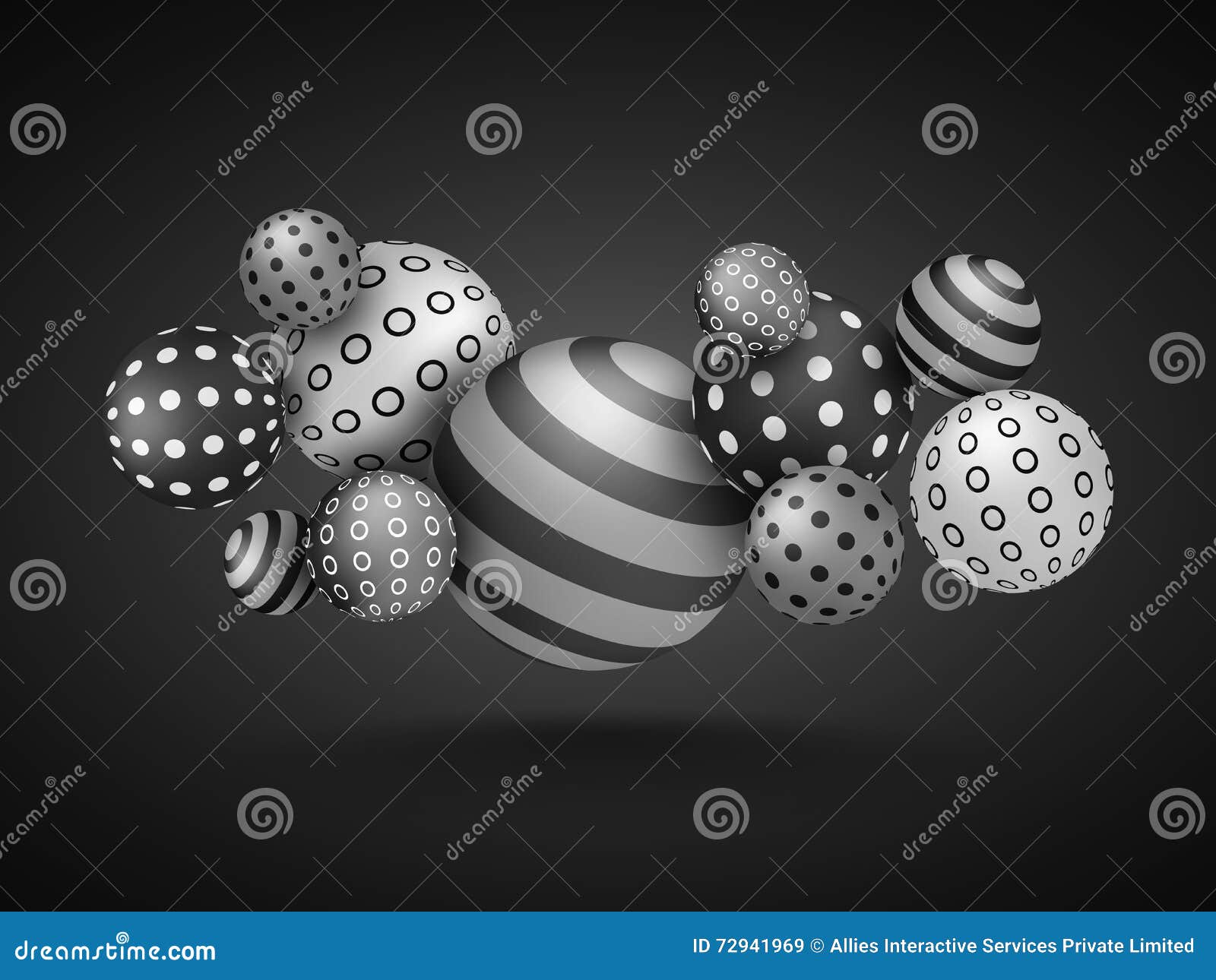 Abstract Background with Creative Spheres. Stock Illustration ...