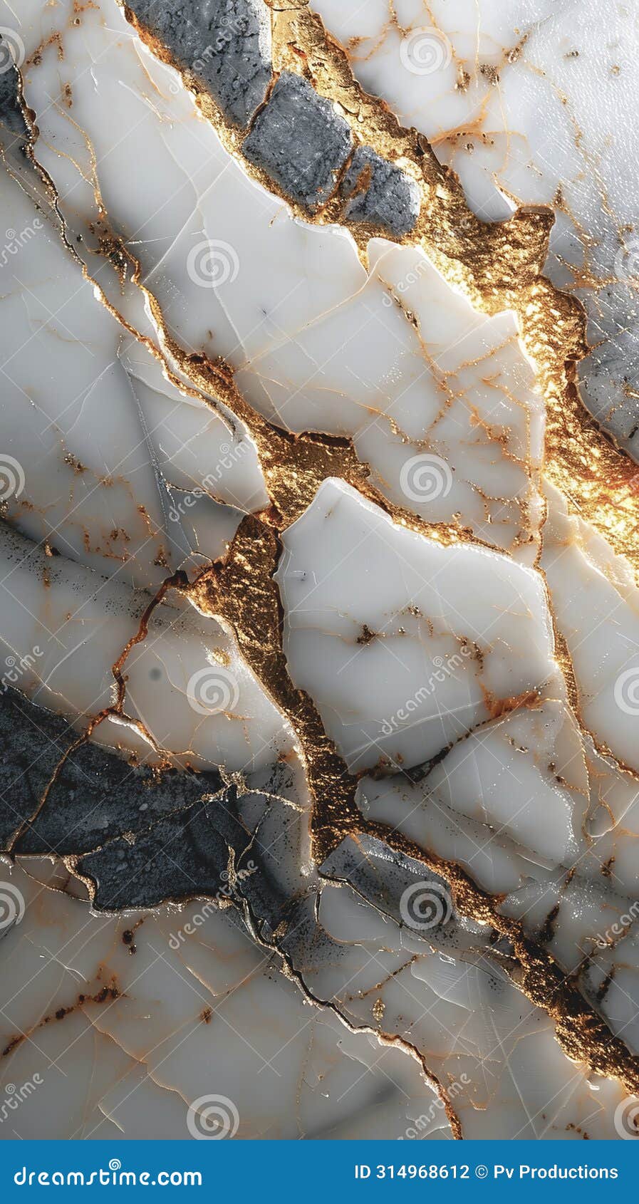 Abstract Background, Creative Texture of White Marble with Gold Veins ...