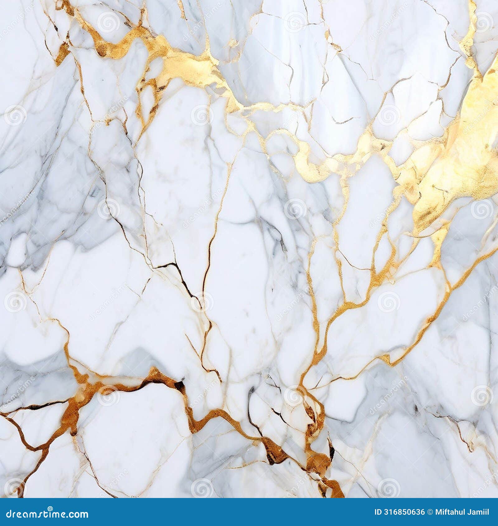 Abstract Background Creative Texture of White Marble with Gold Veins ...