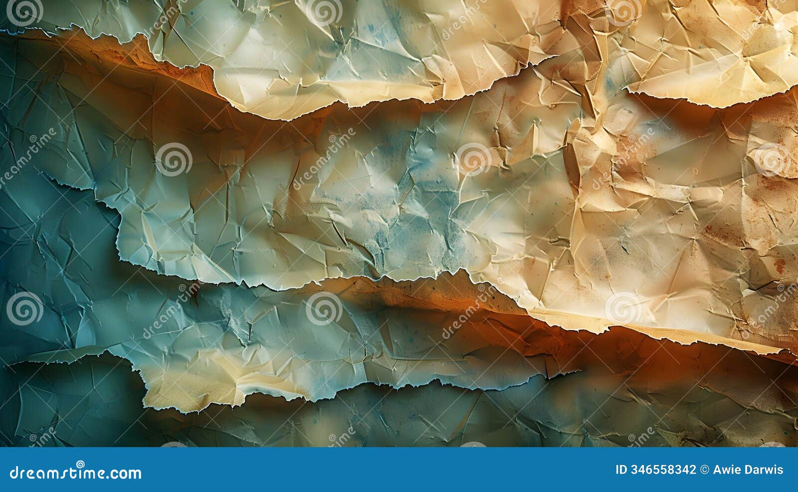 Crinkled And Torn Brown Paper Texture Stock Photo | CartoonDealer.com ...