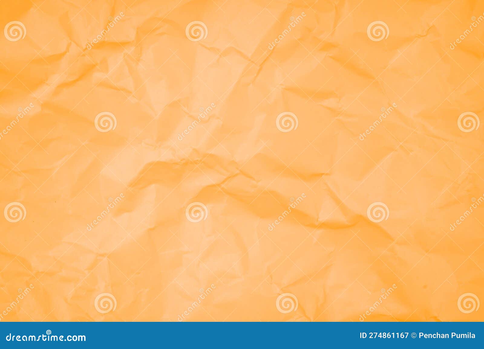 The Abstract Background from Crumpled Orange Color Paper Texture Stock ...