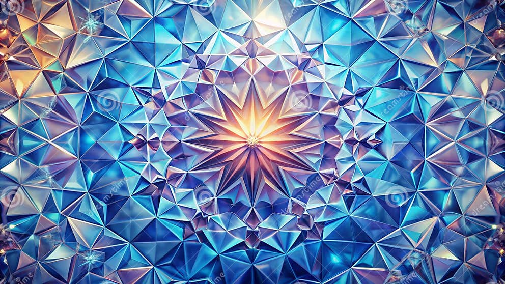 Abstract Background with Crystal Pattern Generative by AI Stock ...