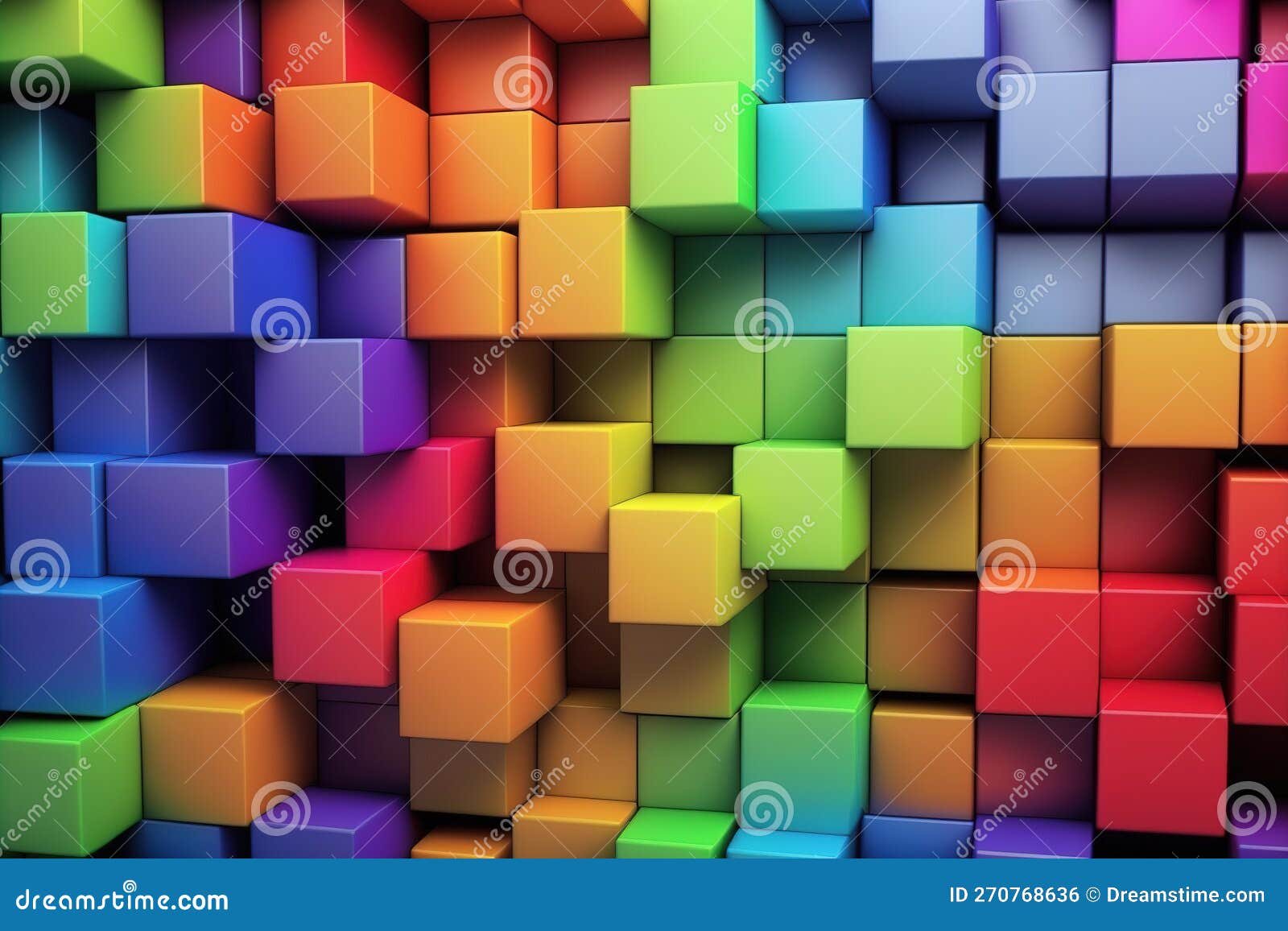Abstract Background of Cube Blocks Wall Stacking Design Stock ...