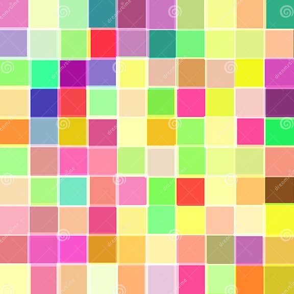 Abstract Background with Cubes of Different Colors. Raster Stock ...