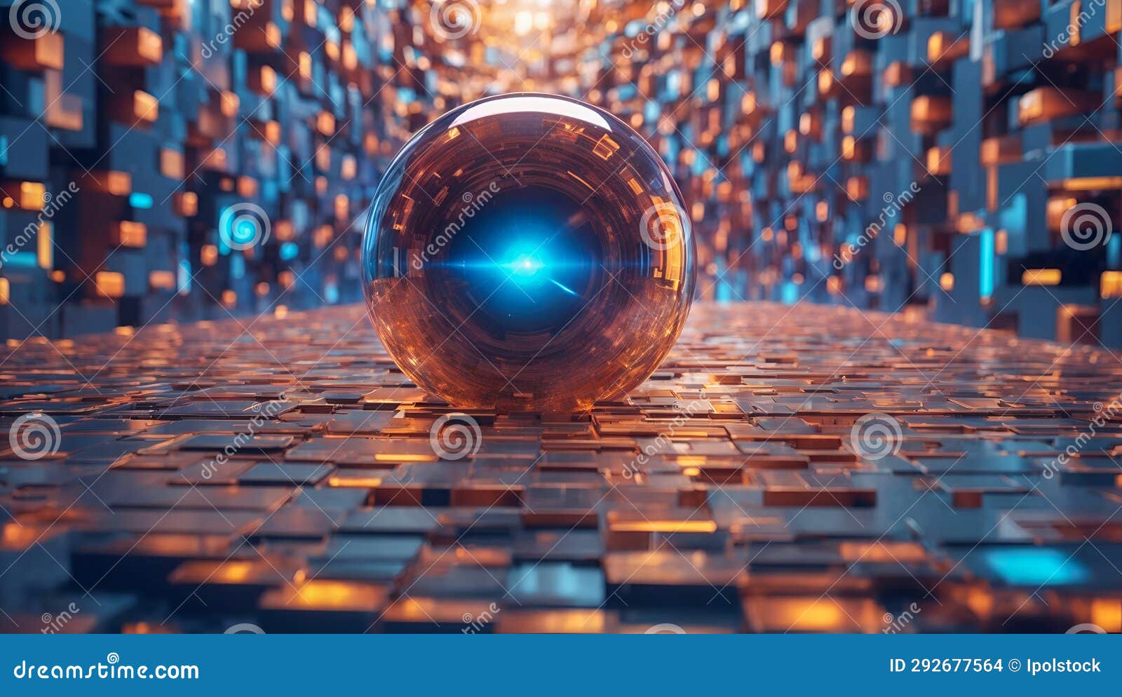 Abstract Background Cubes with Futuristic Space Elements. Ideal for ...