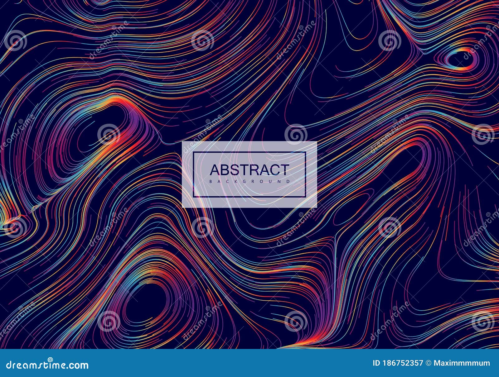 Abstract Background with Curled Linear Rainbow Pattern. Stock Vector ...