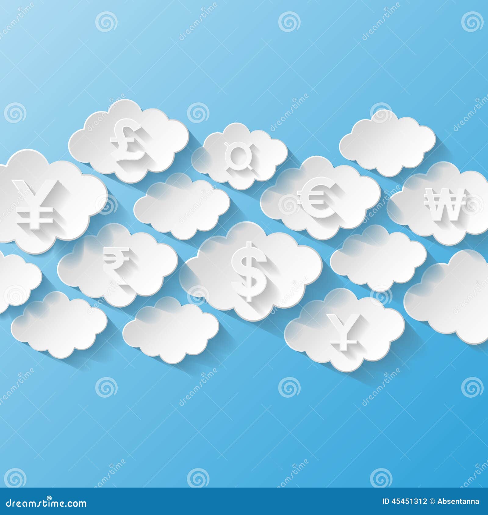 Abstract Background with Currency Symbols Stock Vector - Illustration ...