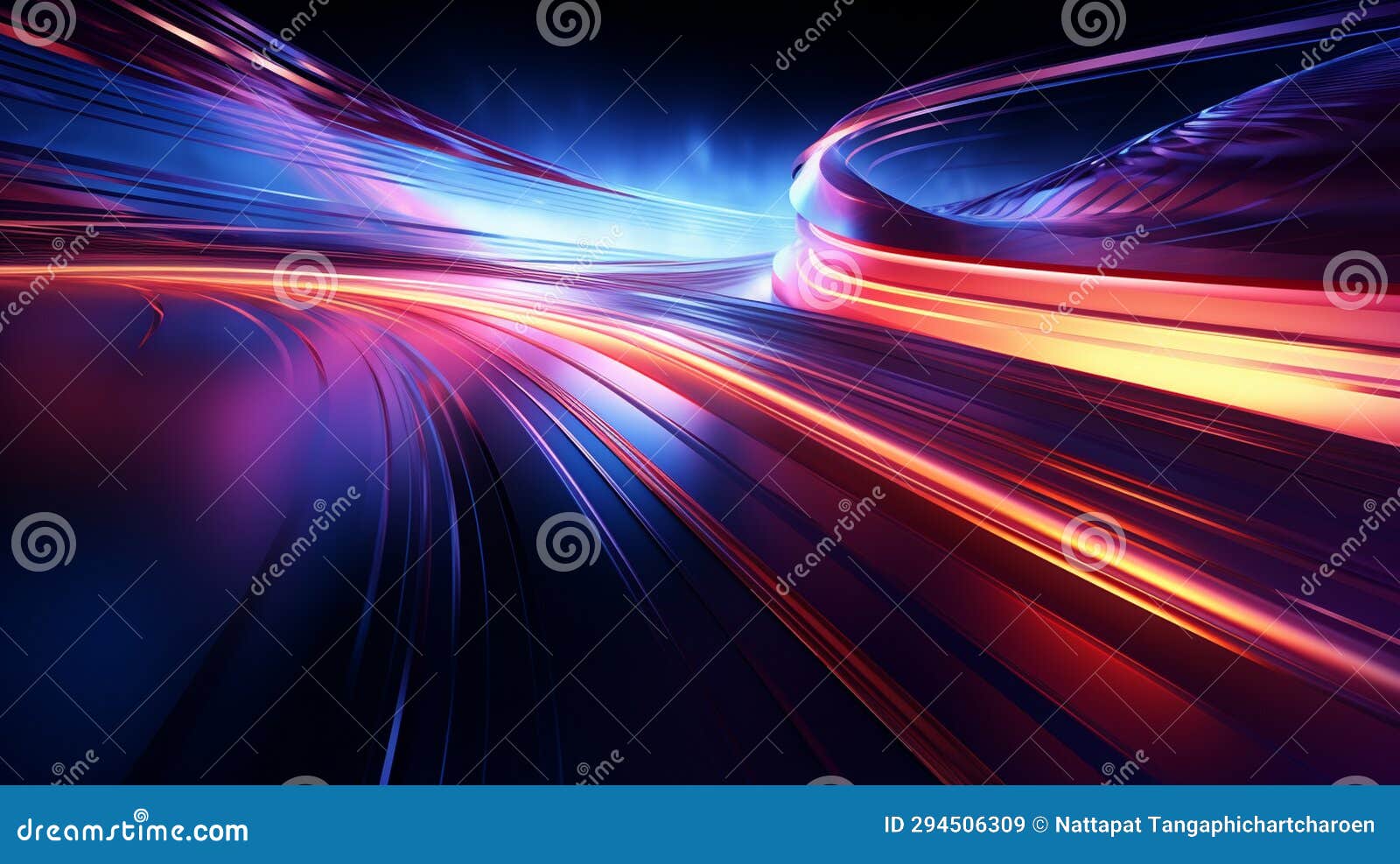Abstract Background Curve Distortion Light Trails Perspective Angle ...