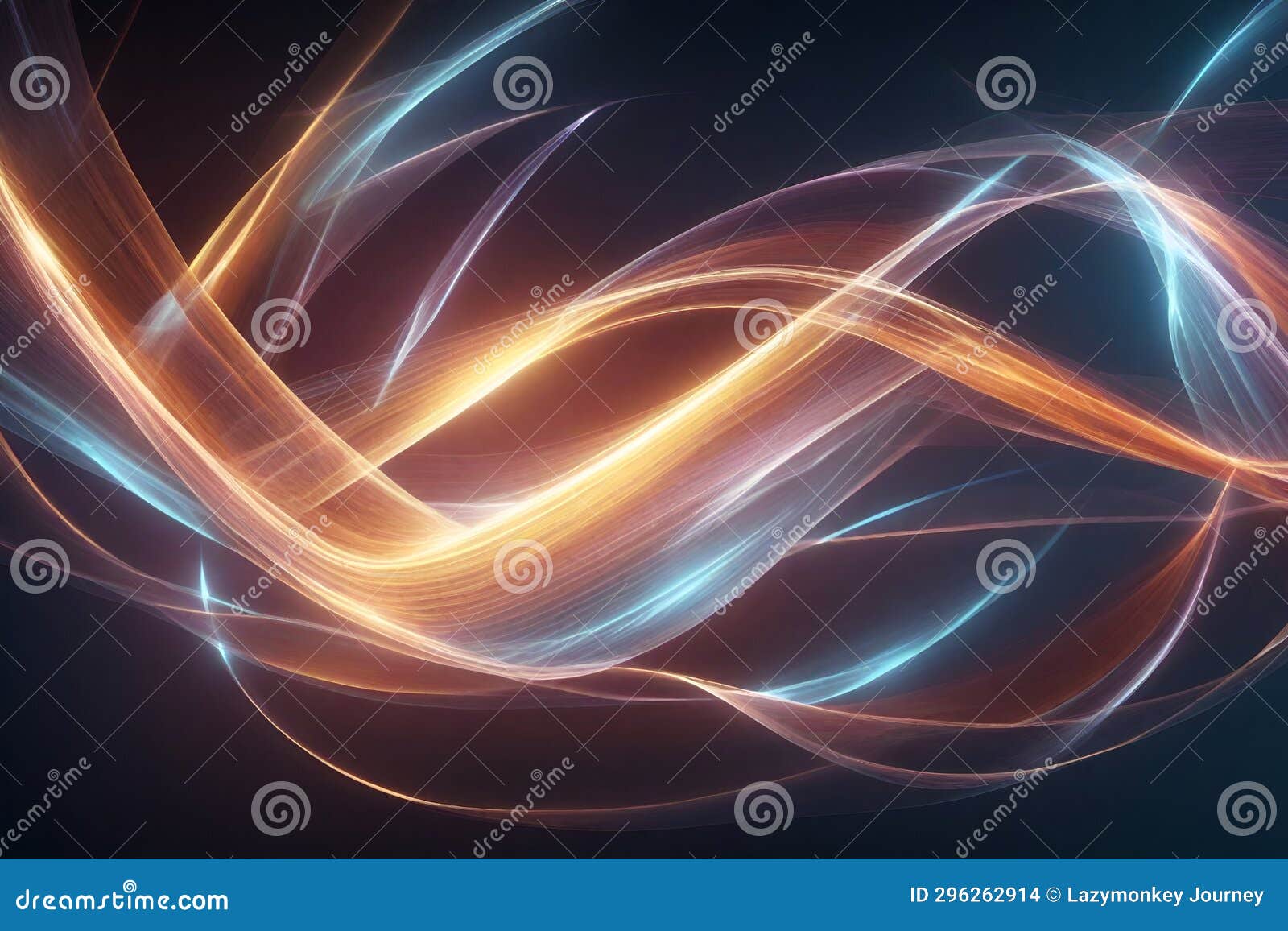 Abstract Background with Curved Beams of Light Stock Illustration ...