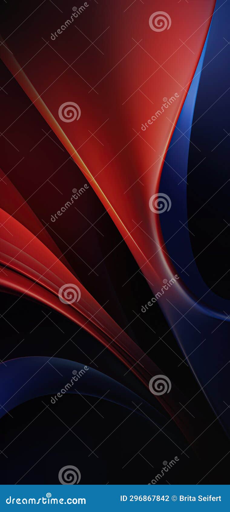 An Abstract Background with Curves, Blue and Red Colors Stock ...