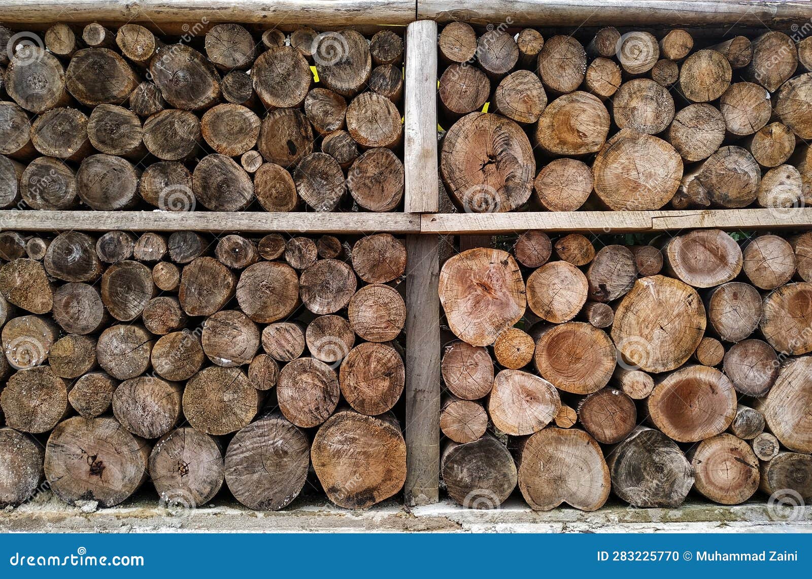 Abstract Background of Cut and Stacked Wood. Texture and Pattern of ...