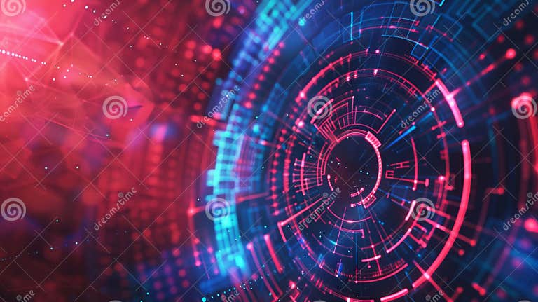 Abstract Background with Cyber Security Motifs. Stock Illustration ...