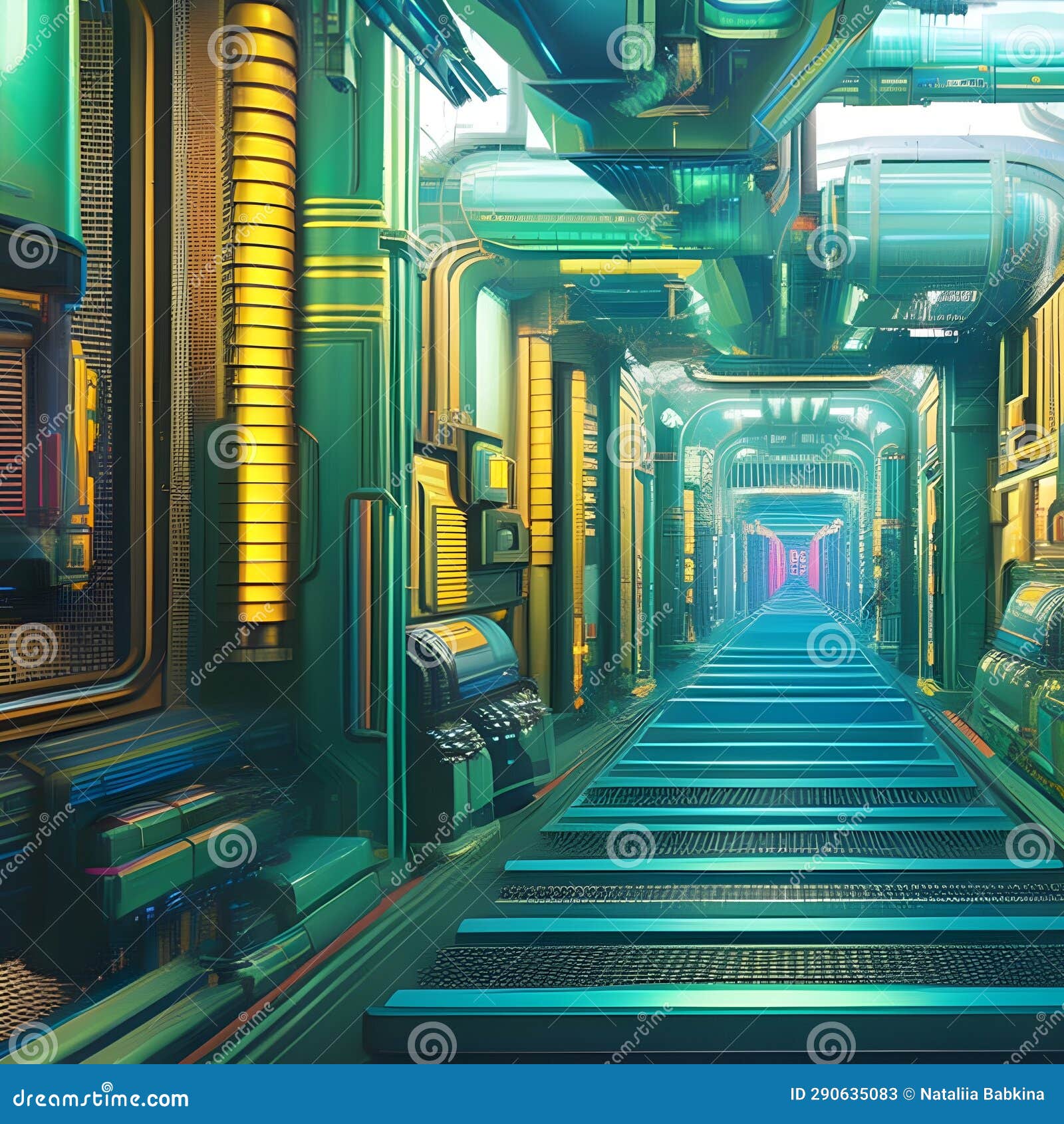 Abstract Background in Cyberpunk Style. Geometric Pattern in Modern ...