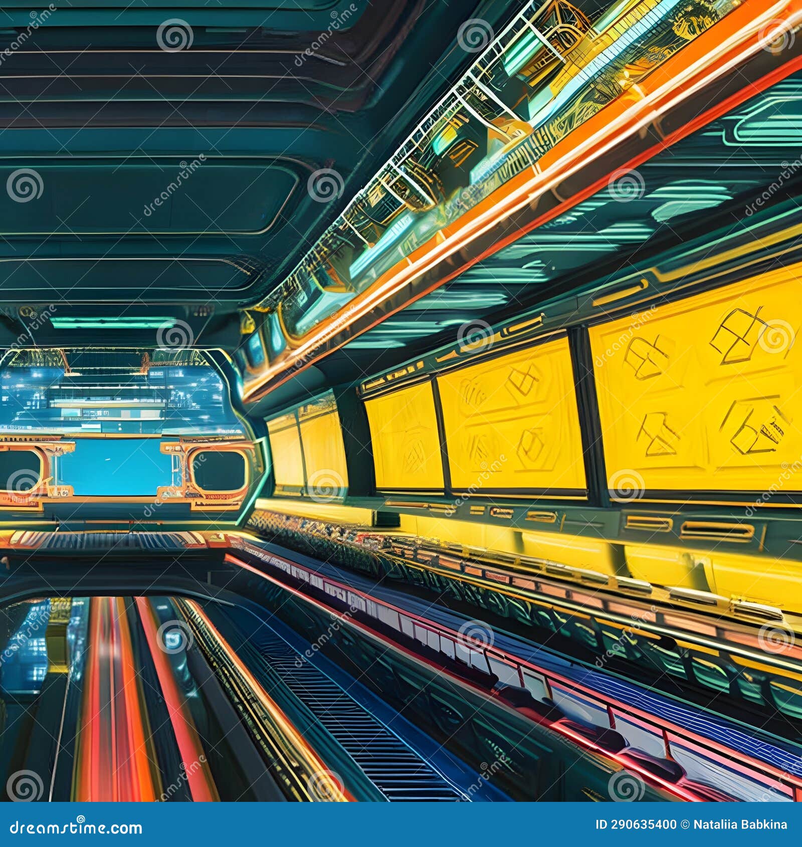 Abstract Background in Cyberpunk Style. Geometric Pattern in Modern ...